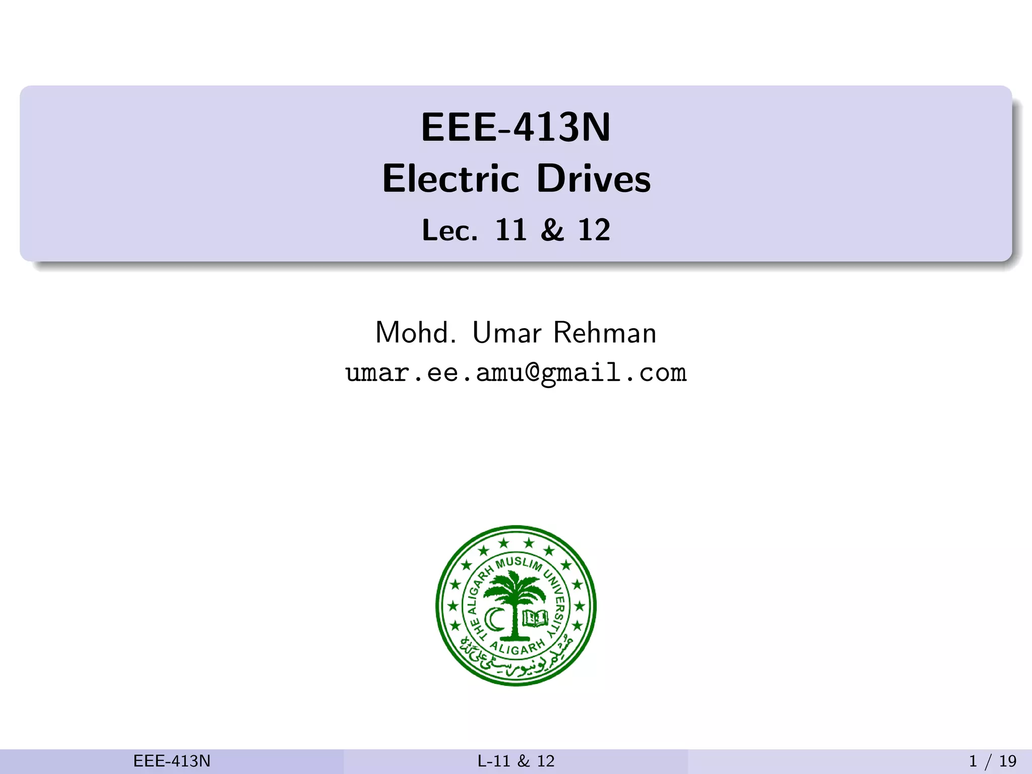 Drives lec 11_12_Braking of DC Motors | PDF