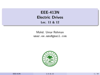 Drives lec 11_12_Braking of DC Motors | PDF