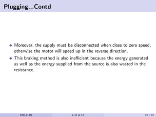 Drives lec 11_12_Braking of DC Motors | PDF