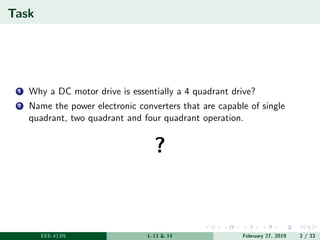 Drives lec 13_14_Speed Control of DC Motors | PDF