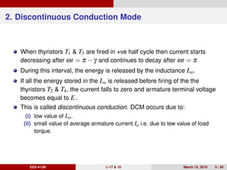 Drives lec 17_18_Continuous and Discontinuous Operating Modes of DC Drive | PDF