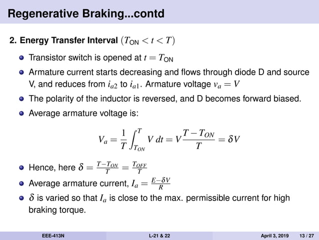 Drives lec 21_22_Chopper Controlled DC Drives | PDF