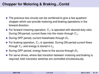 Drives lec 21_22_Chopper Controlled DC Drives | PDF