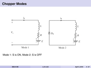 Drives lec 21_22_Chopper Controlled DC Drives | PDF