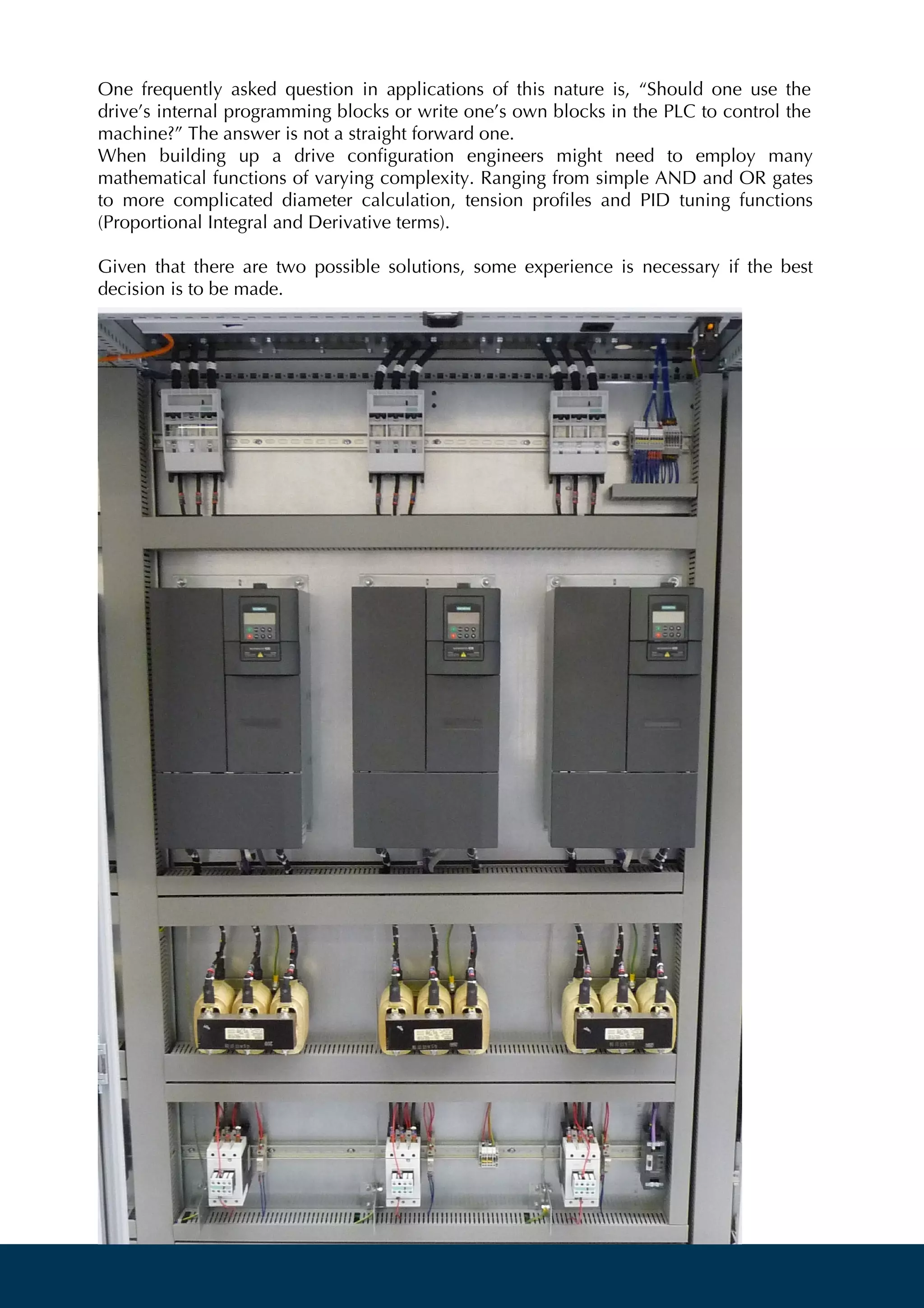 Drives Software Programming – using PLC or Drive bespoke programming? | PDF