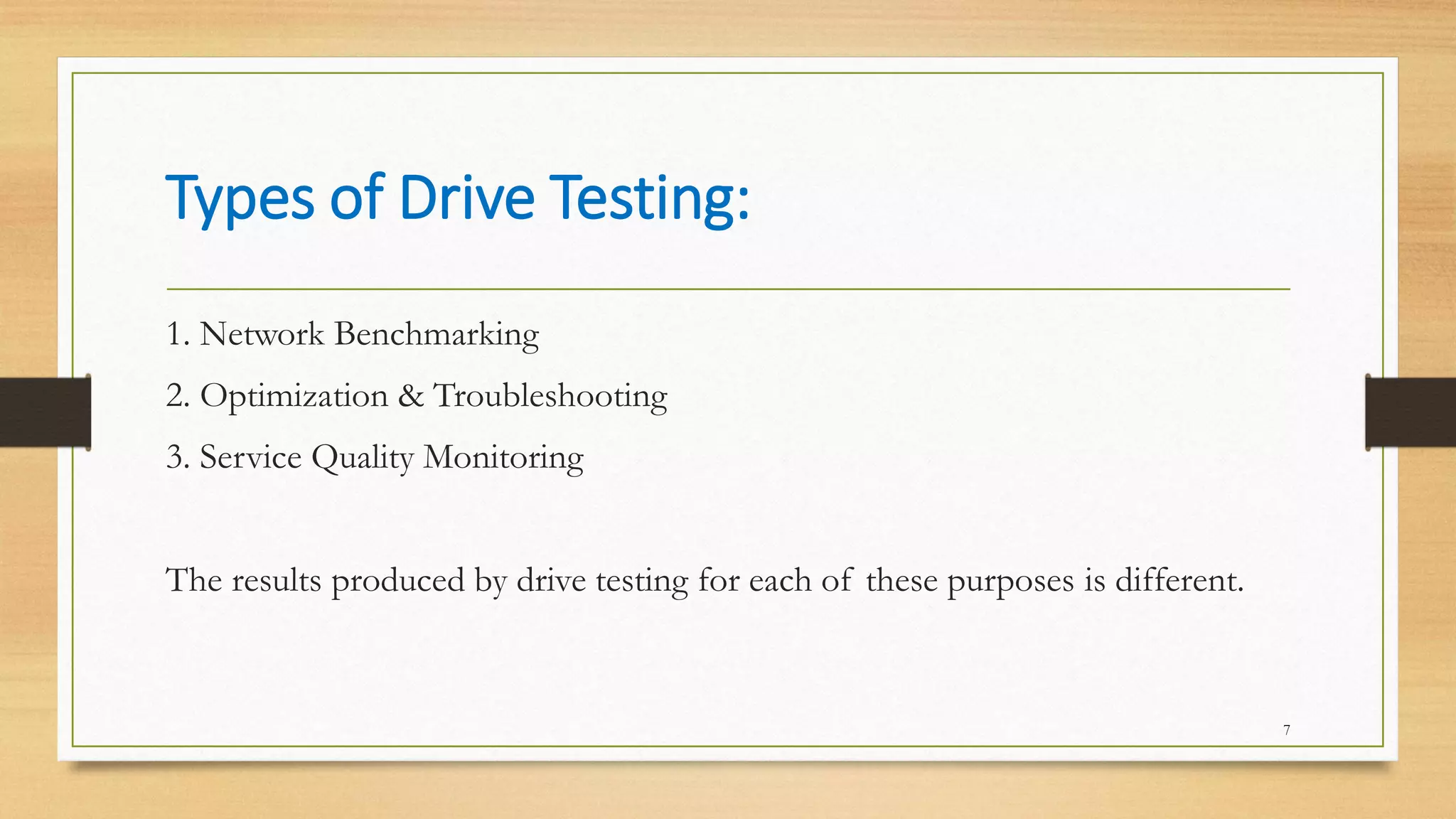 Drive testing in mobile networks | PDF