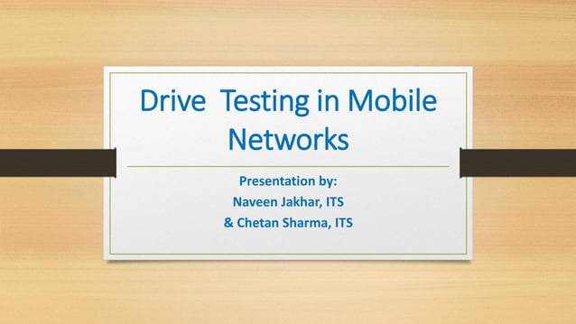 Drive testing in mobile networks | PDF | Computer Networking | Computing