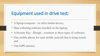 Drive testing in mobile networks | PDF