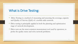 Drive testing in mobile networks | PDF