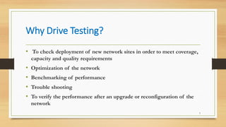 Drive testing in mobile networks | PDF