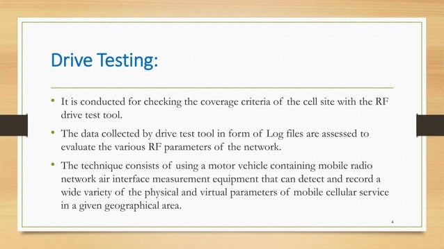 Drive testing in mobile networks | PDF | Computer Networking | Computing