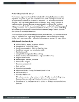 Driving Your BA Career Roles | PDF