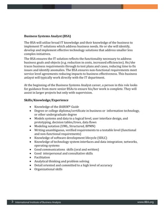 Driving Your BA Career Roles | PDF