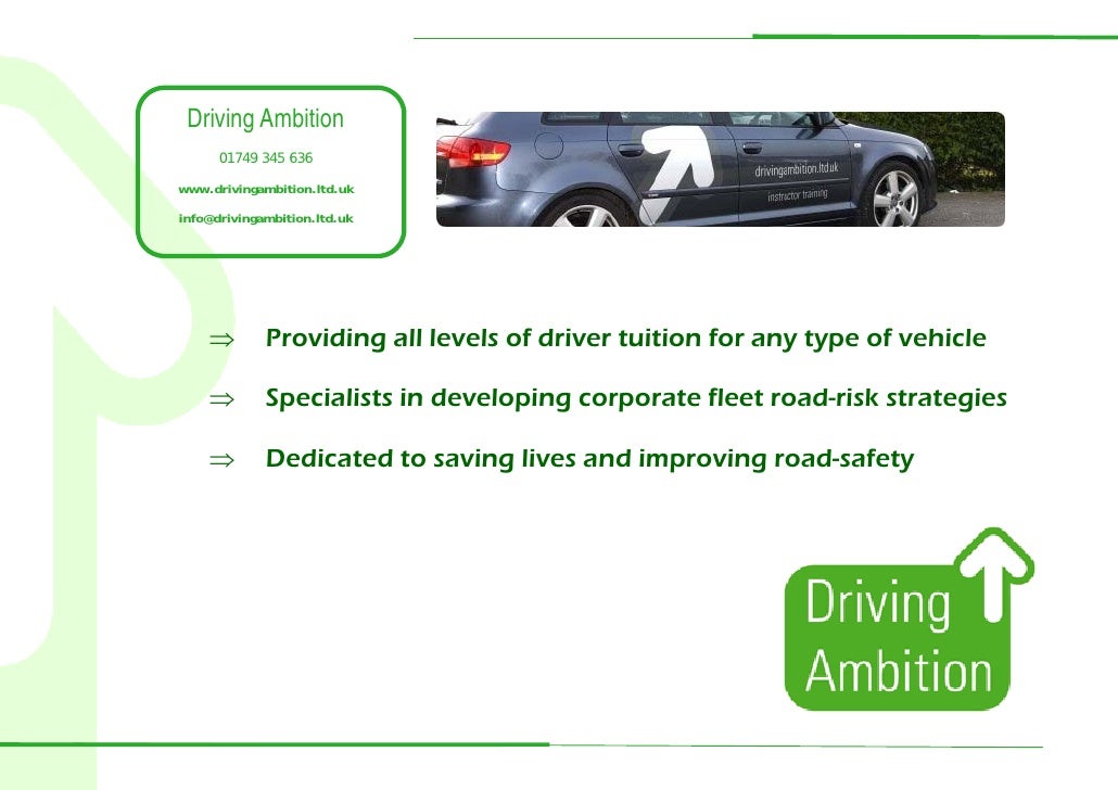 Management of Occupational Road Risk Case Study
