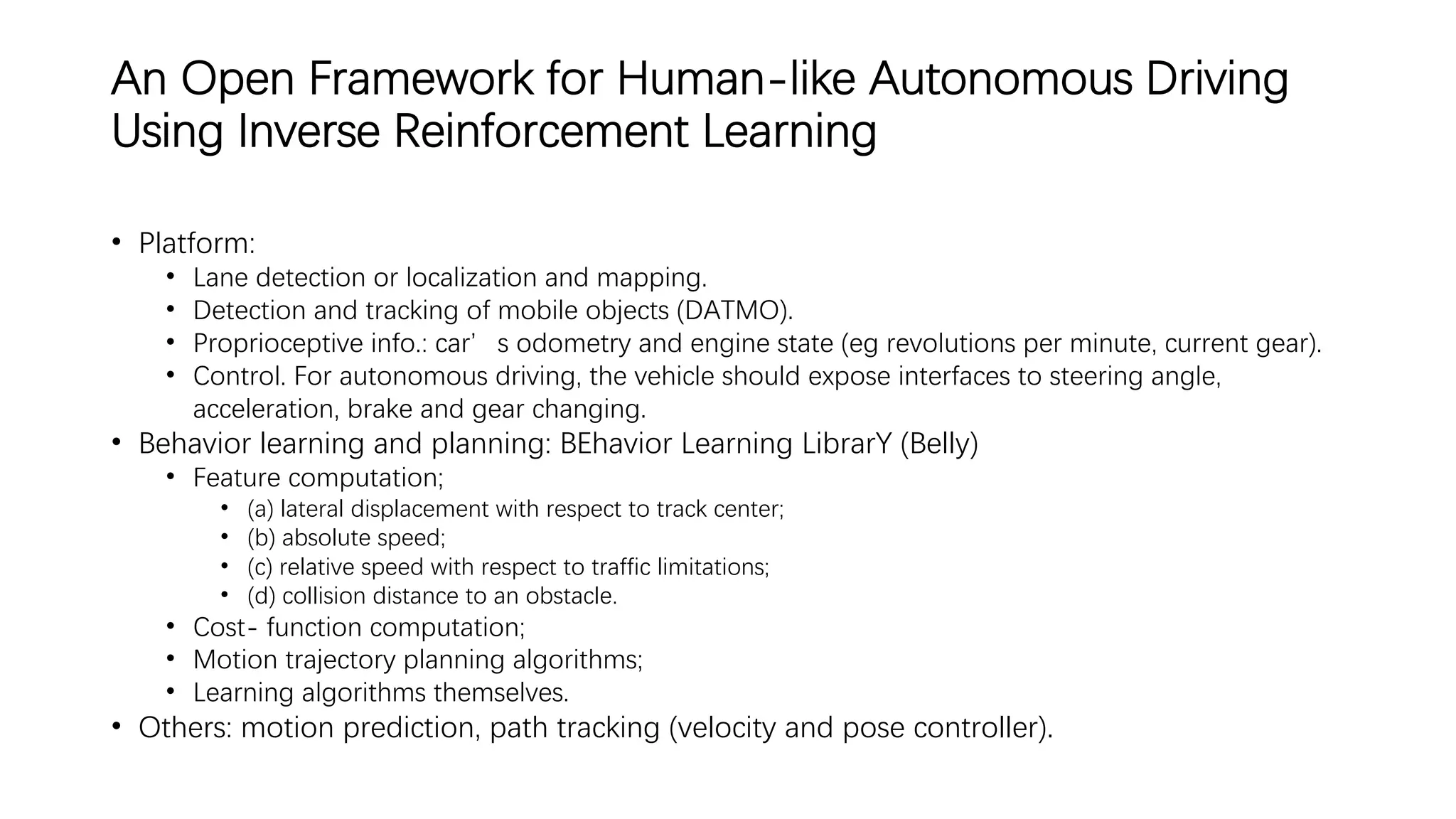 Driving behavior for ADAS and Autonomous Driving | PDF