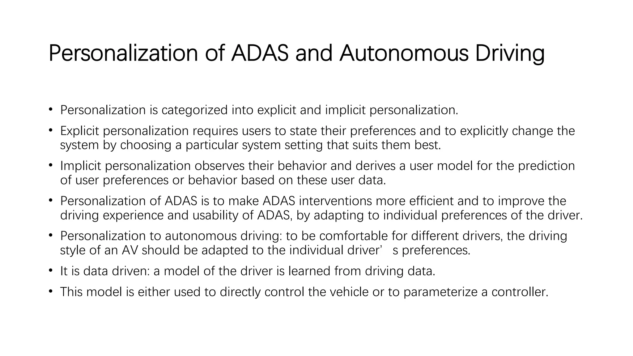 Driving behavior for ADAS and Autonomous Driving | PDF