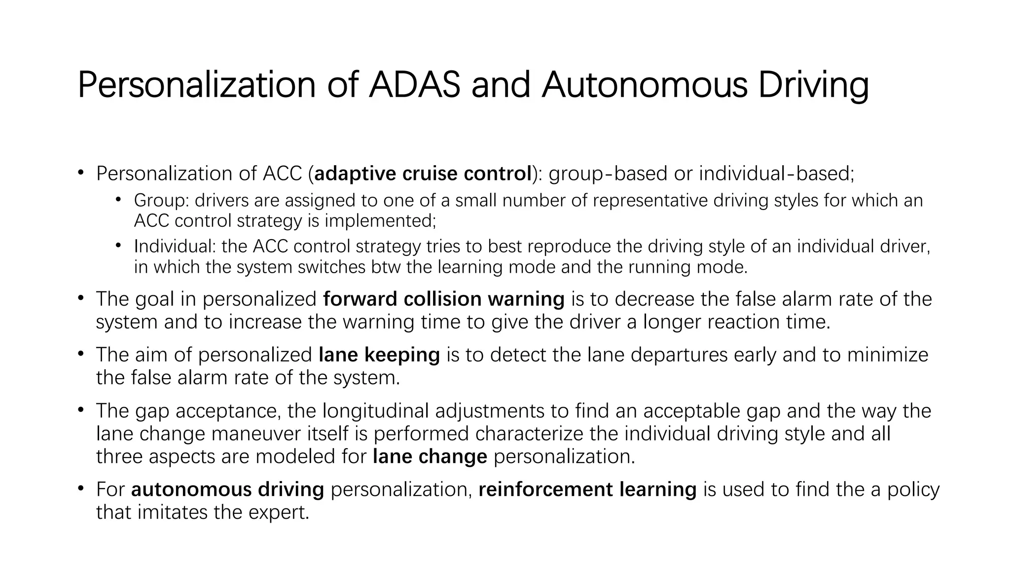 Driving behavior for ADAS and Autonomous Driving | PDF