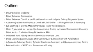 Driving behavior for ADAS and Autonomous Driving | PPT