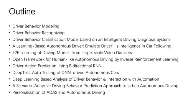 Driving behavior for ADAS and Autonomous Driving | PDF
