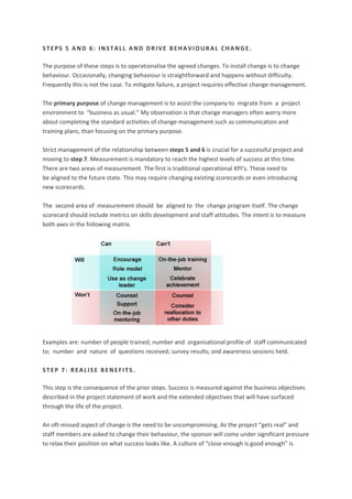 Driving change a methodology | PDF