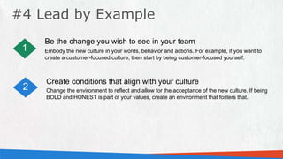 Driving Culture Change to transform teams and organizations | PPTX
