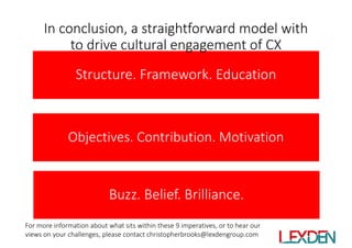 Driving cultural changes to improve Customer Experience | PDF