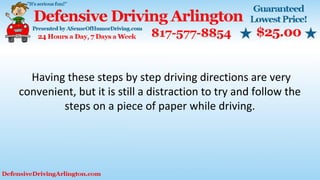 Driving directions | PPT | Auto Navigation Systems | Auto Technology