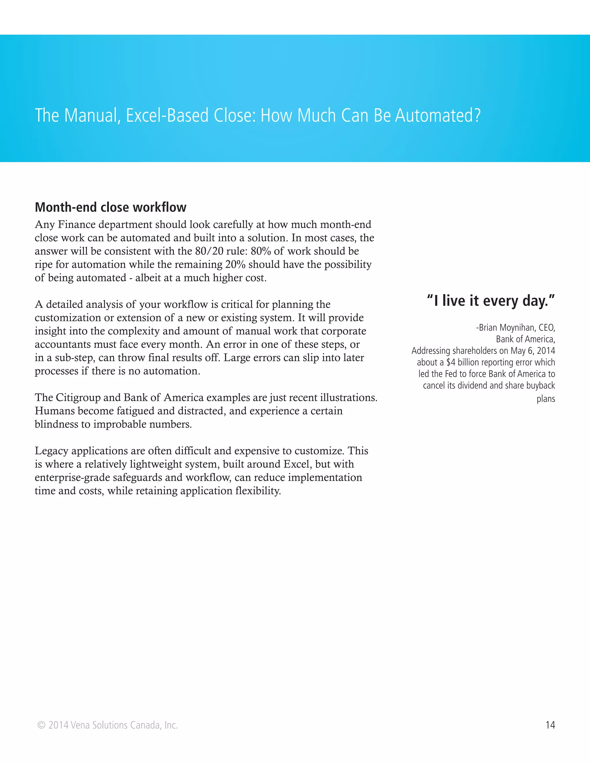 Driving efficiencies in the new month end close - vena solutions | PDF