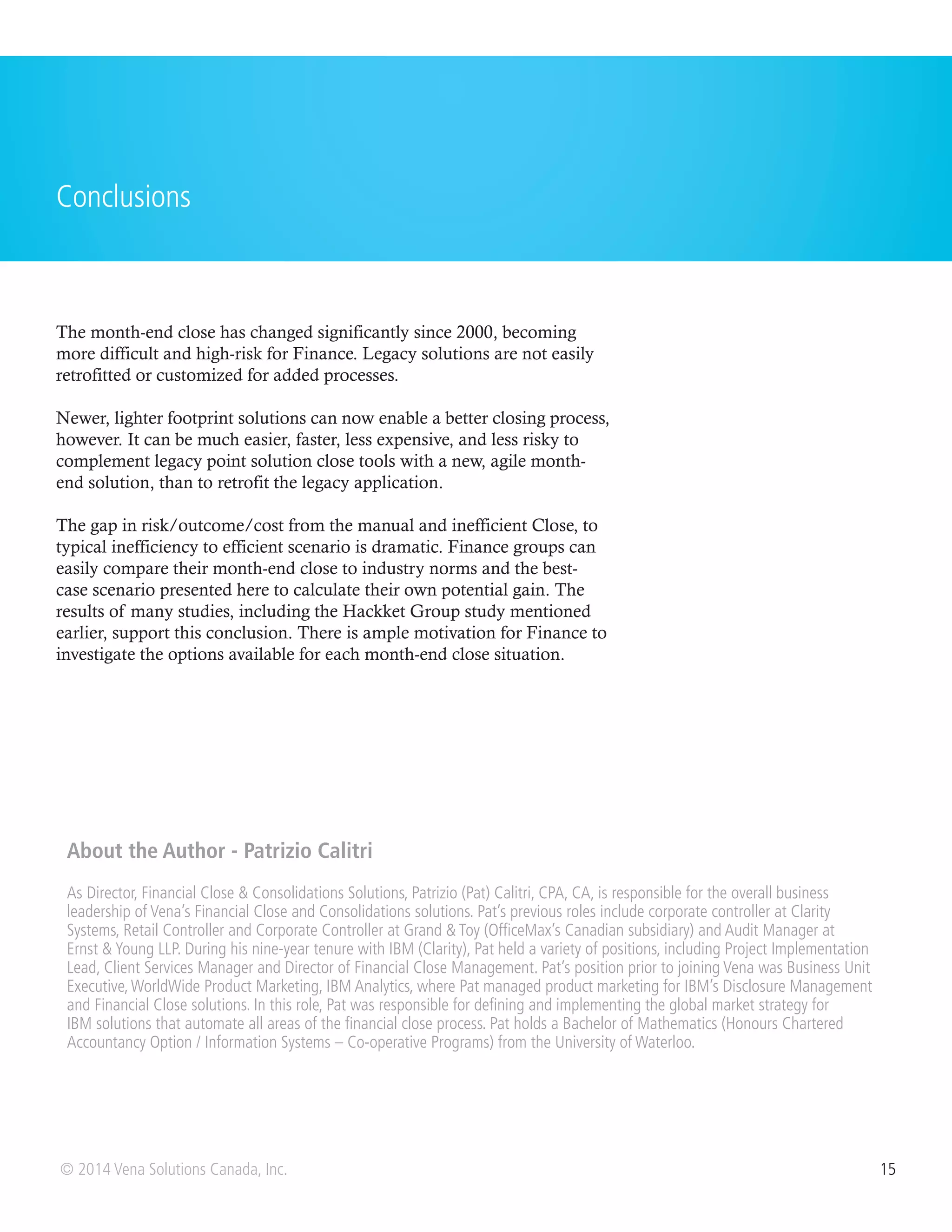 Driving efficiencies in the new month end close - vena solutions | PDF