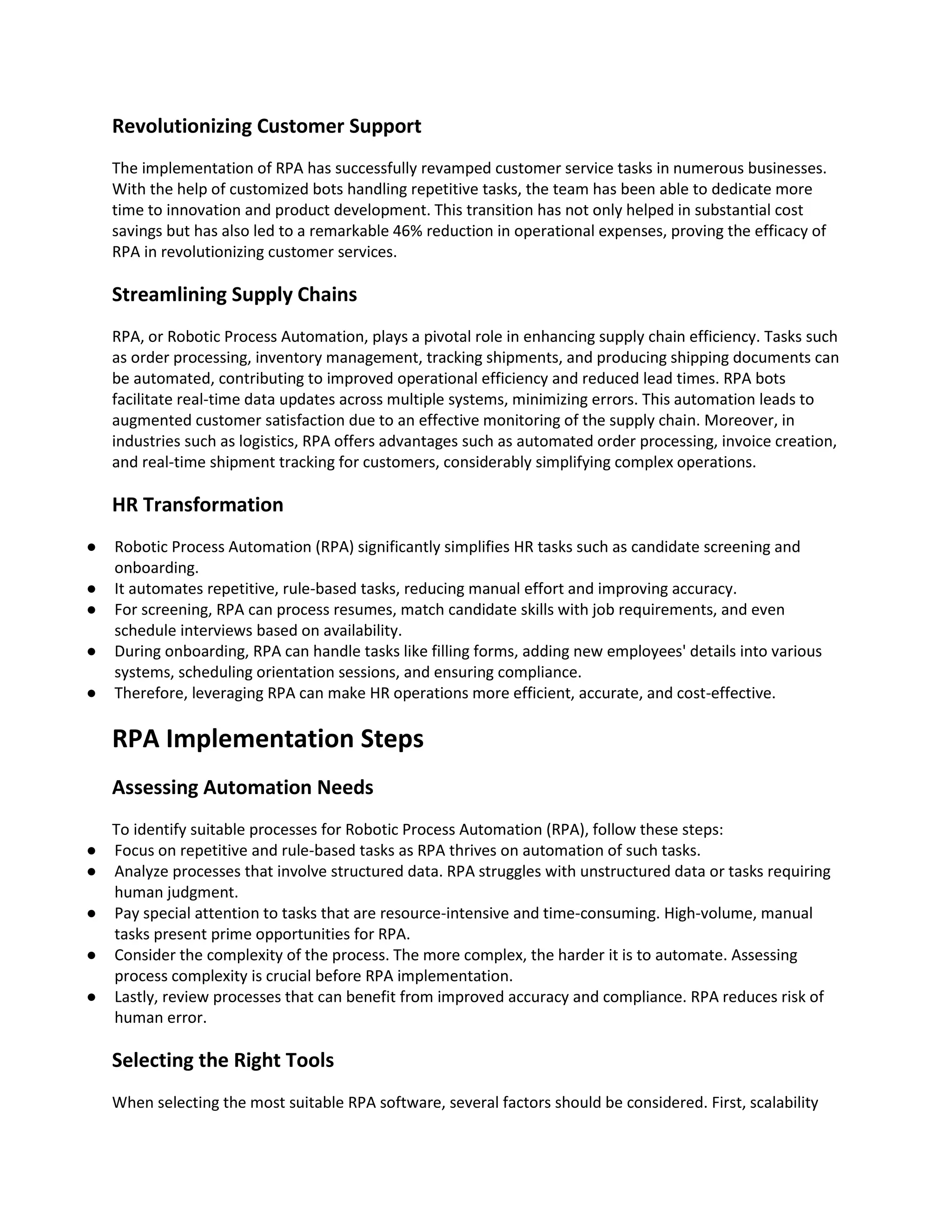 Driving Efficiency with RPA: How Robotic Process Automation Transforms Workflows | PDF