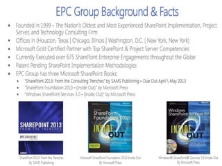 Driving End User Adoption in SharePoint 2013 & 2010 - EPC Group | PPT