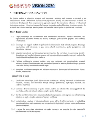 Driving Excellence: Galgotias University's Vision 2030 | PDF