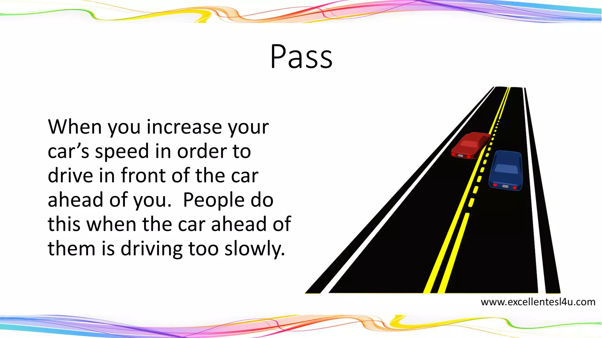 ESL driving flashcards | PPT