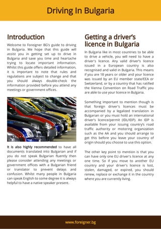 Driving in bulgaria e book | PDF | Education