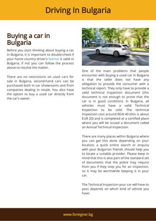 Driving in bulgaria e book | PDF | Education