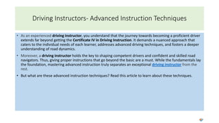 Driving Instructors- Advanced Instruction Techniques.pptx