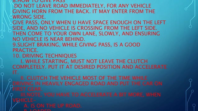 Driving lessons | PPT