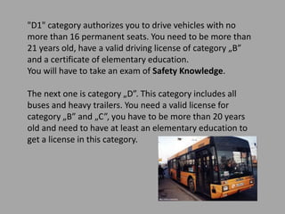 Driving licence and road rules (1) | PPTX