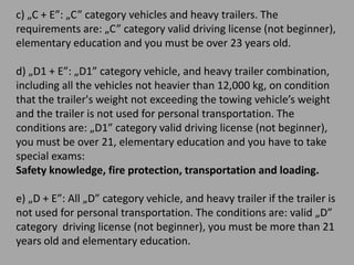 Driving licence and road rules, hungary | PPTX