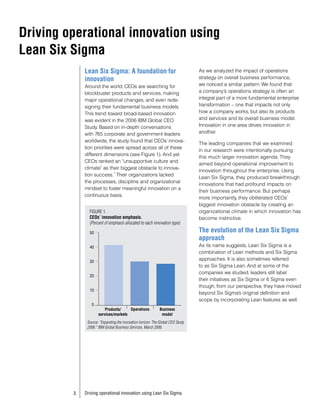 Driving Operation Innovation Using Lean Six Sigma | PDF