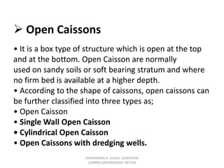 Driving process of caisson | PPTX