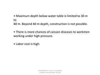 Driving process of caisson | PPTX
