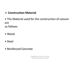 Driving process of caisson | PPTX