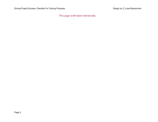 Driving Project Success Checklist | PDF