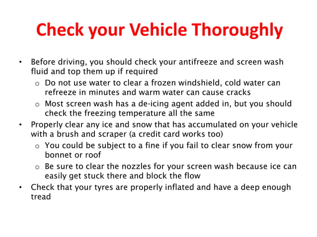 A Guide to Driving safely in Icy Winter Conditions | PDF