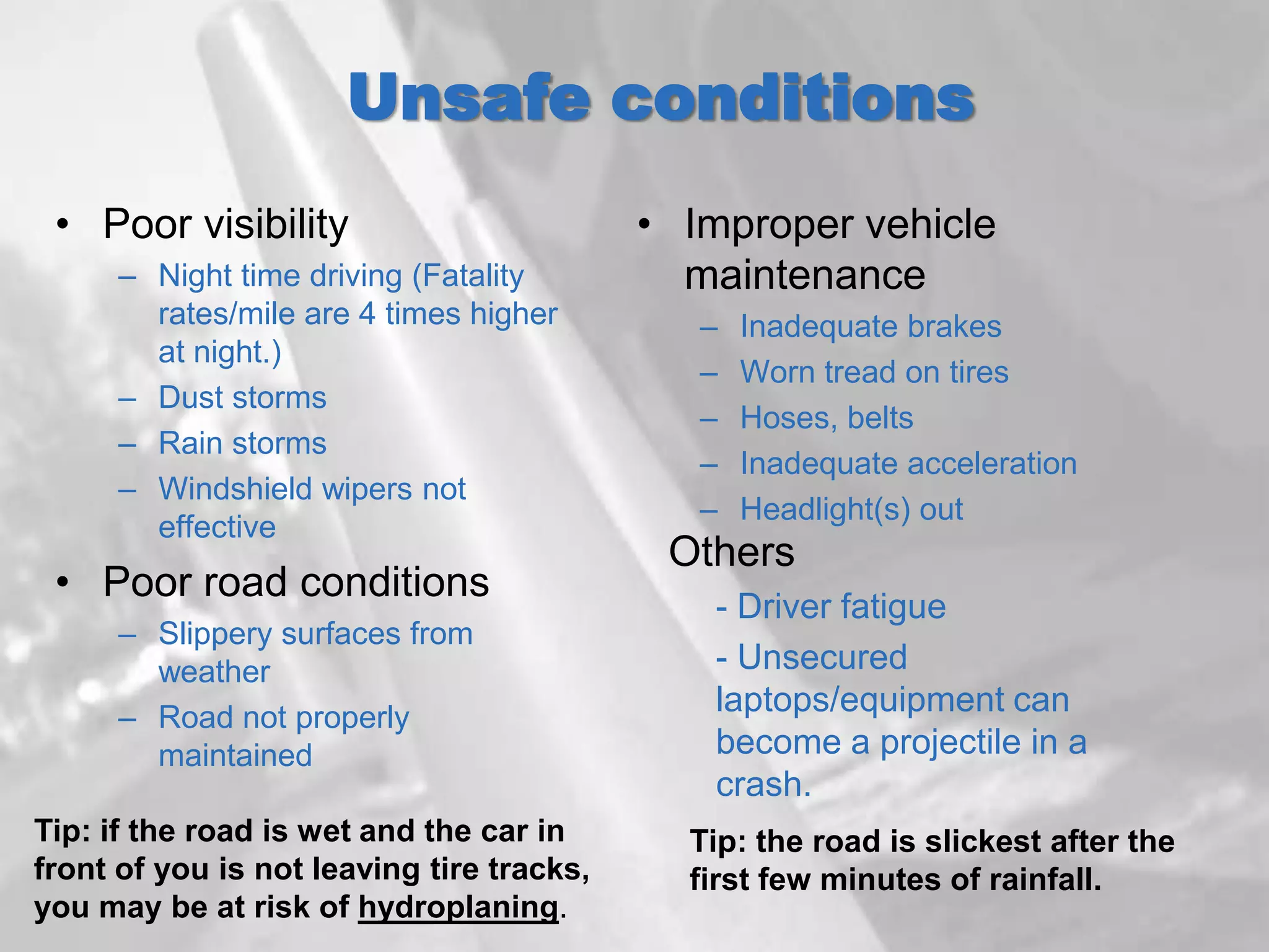 Driving safety | PPTX