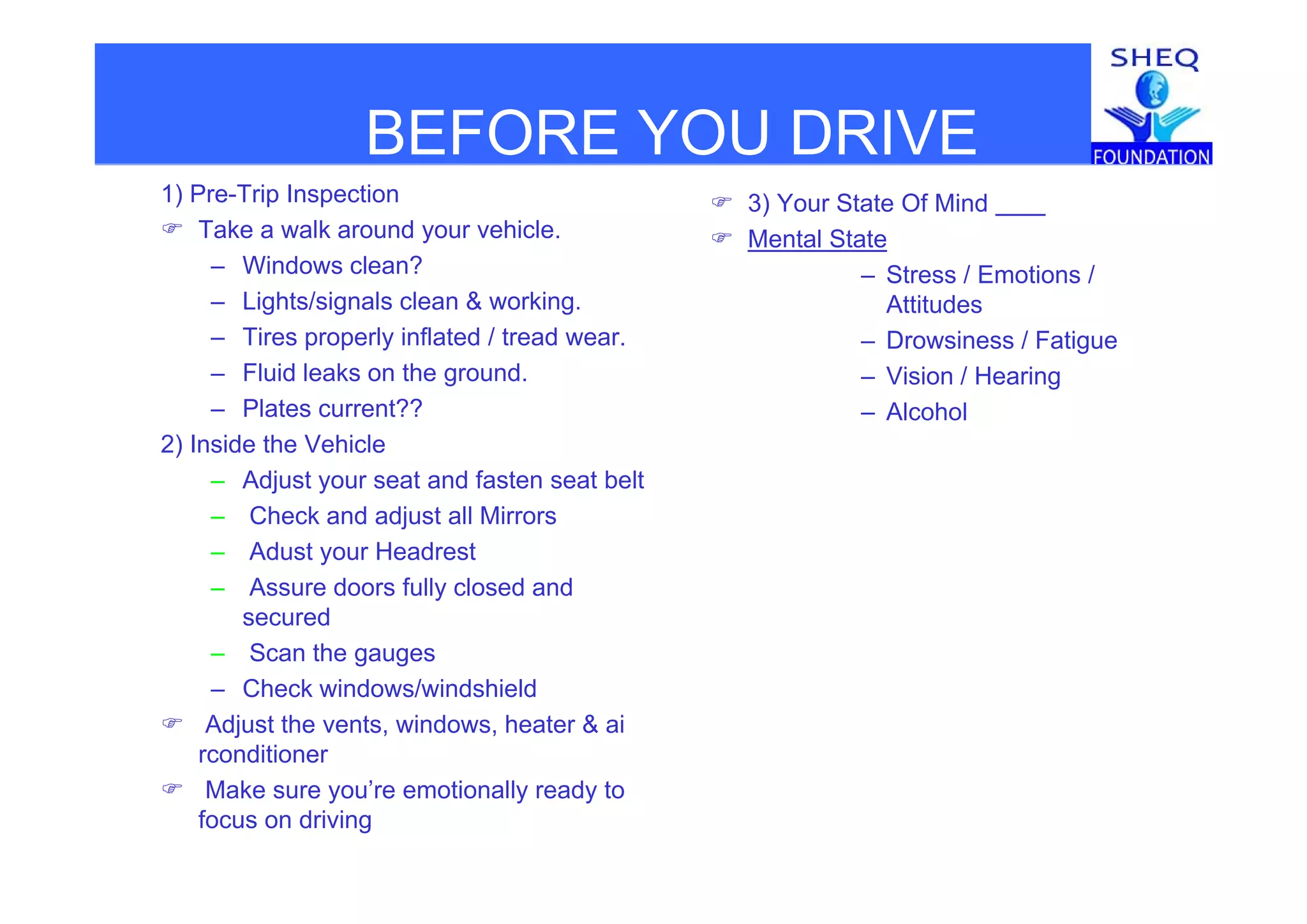 Driving safety | PDF