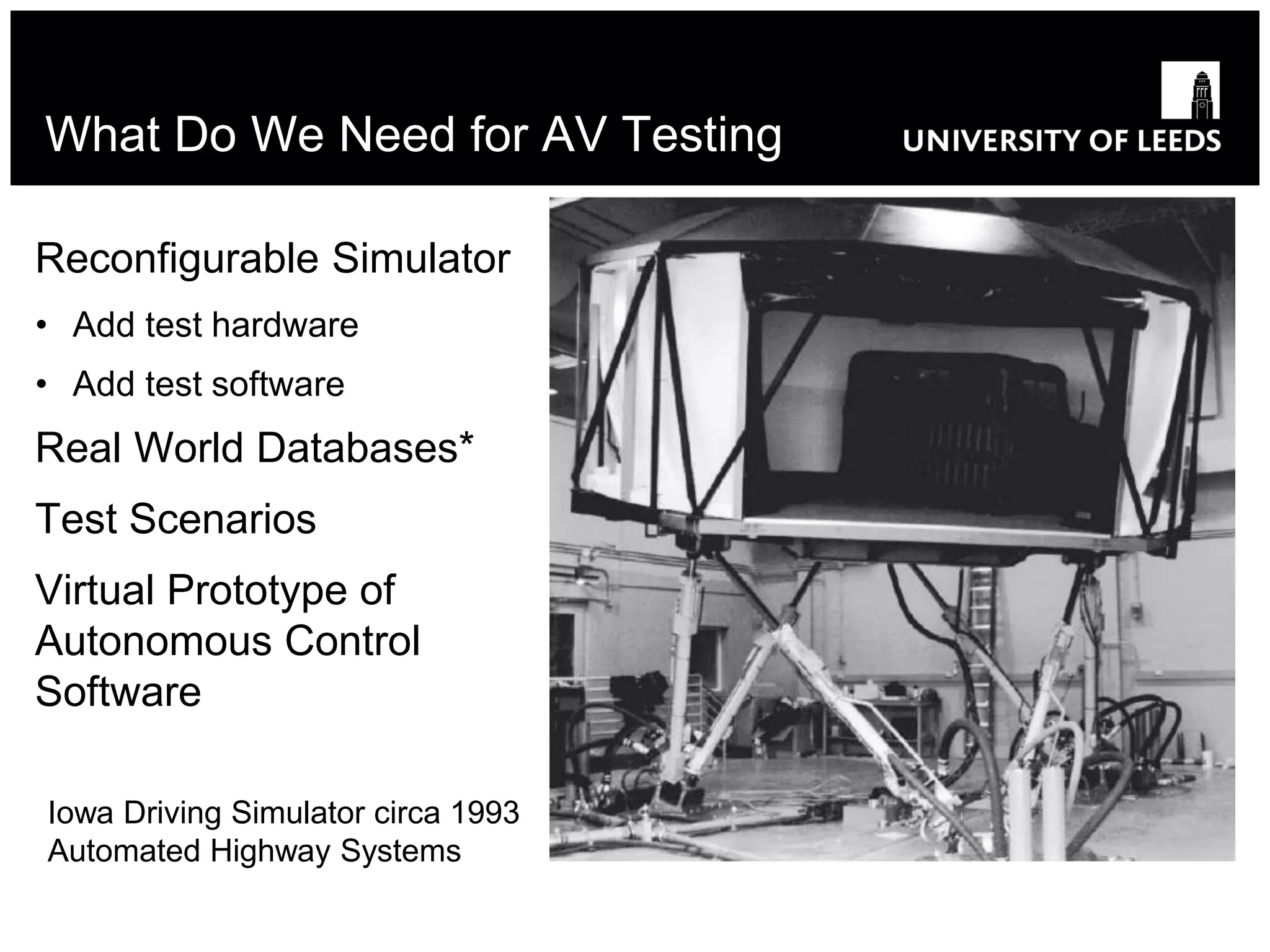 Driving simulators to support the design of autonomous vehicles | PDF