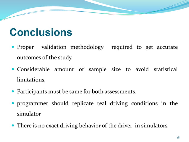 Driving simulator validation study | PPTX