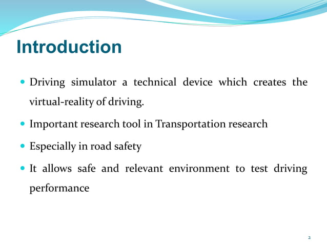 Driving simulator validation study | PPTX